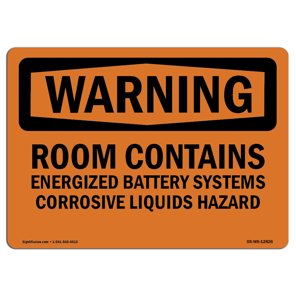 SignMission Room Contains Energized Battery Sign | Wayfair
