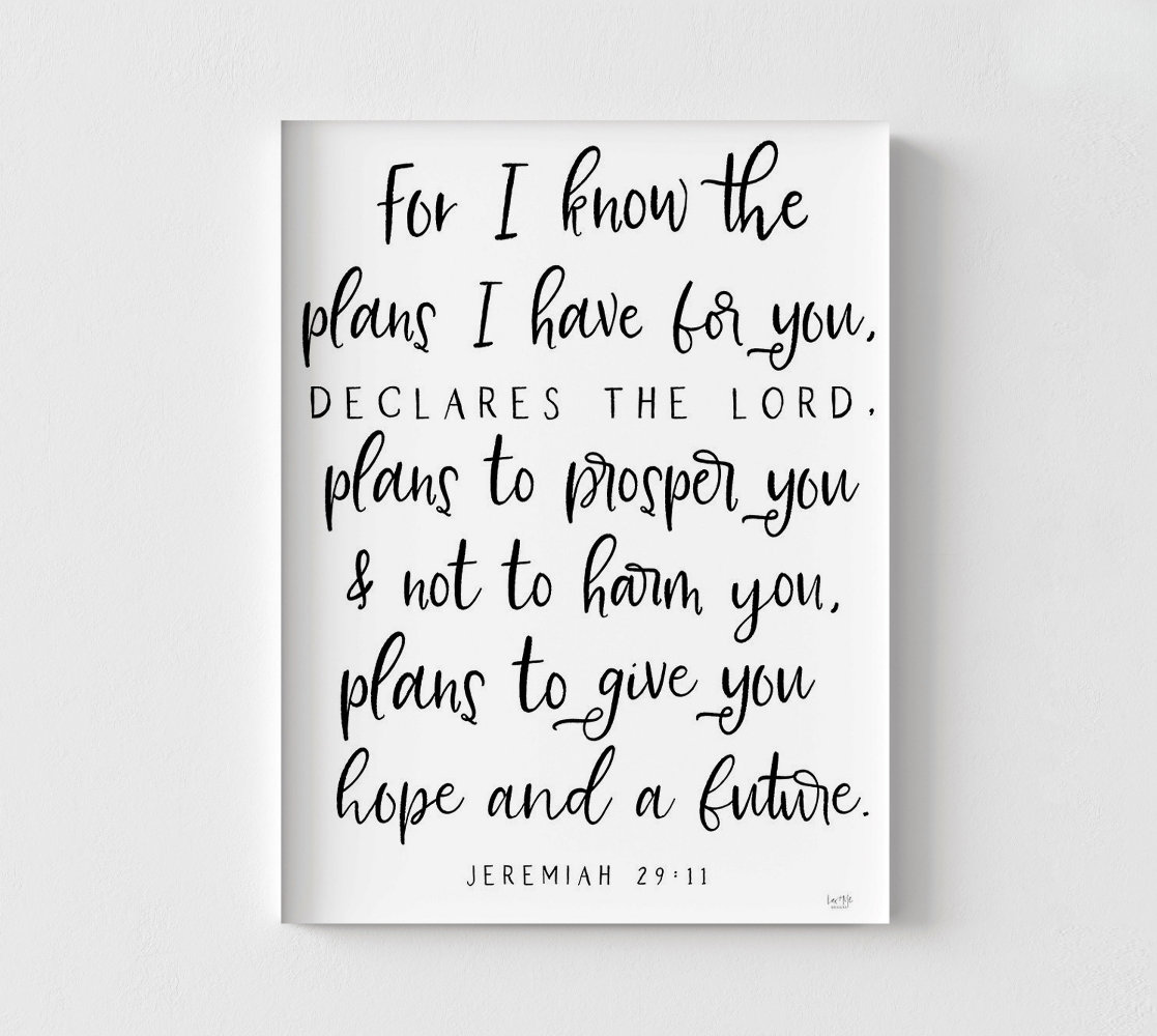 WeFrameArt The Plans I Have For You, Framed Bible Jeremiah 29:11 Poster ...