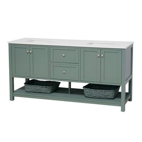 Green Bathroom Vanities You'll Love | Wayfair