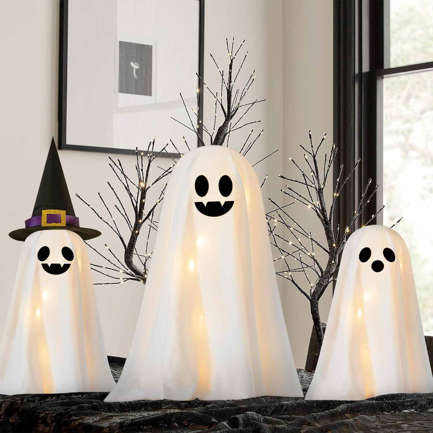 The Holiday Aisle® Decorations Outdoor Indoor Light-Up Spooky Ghosts ...