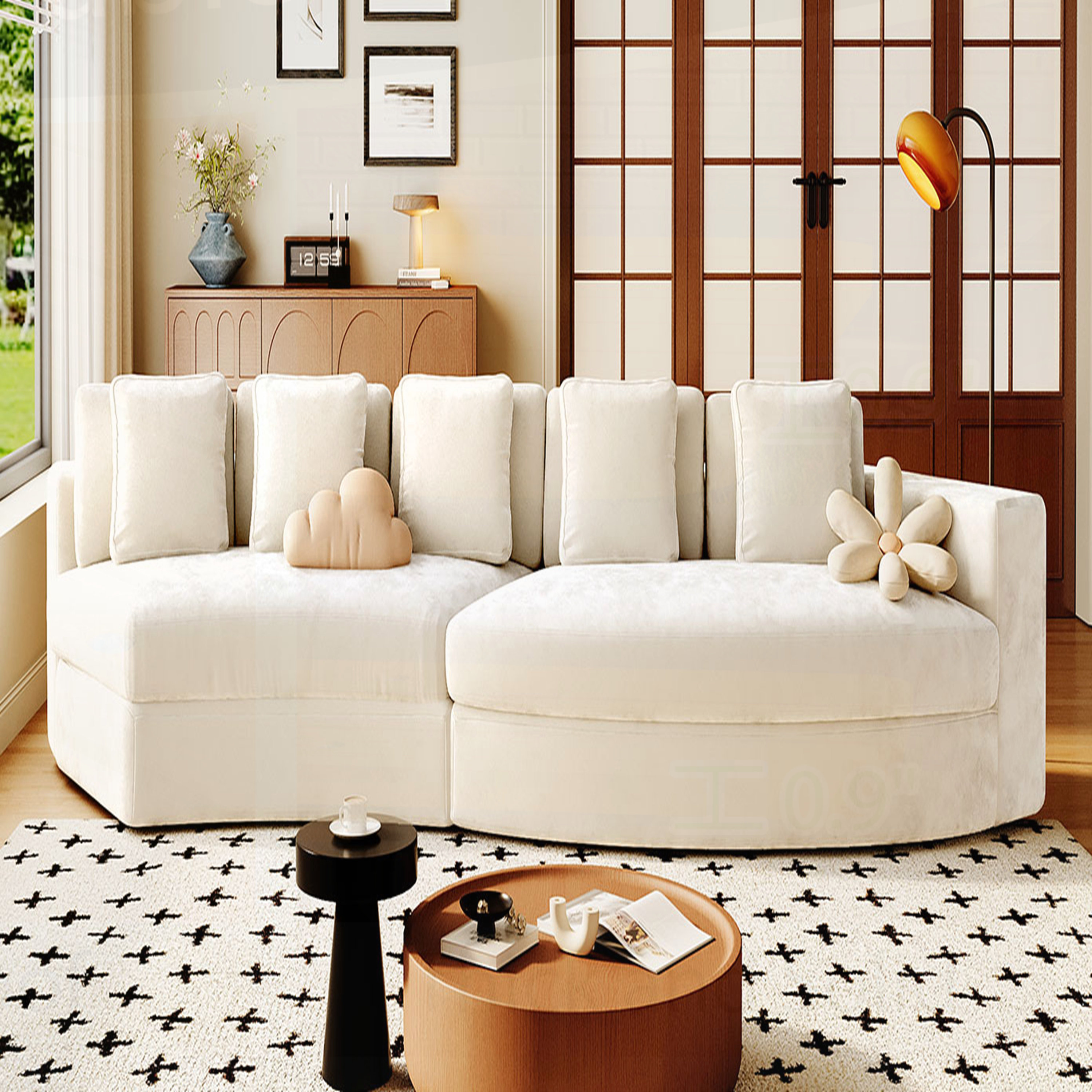 Latitude Run® 115.7" Pure Foam Modular Sofa, 2-Piece Set with 5 ...