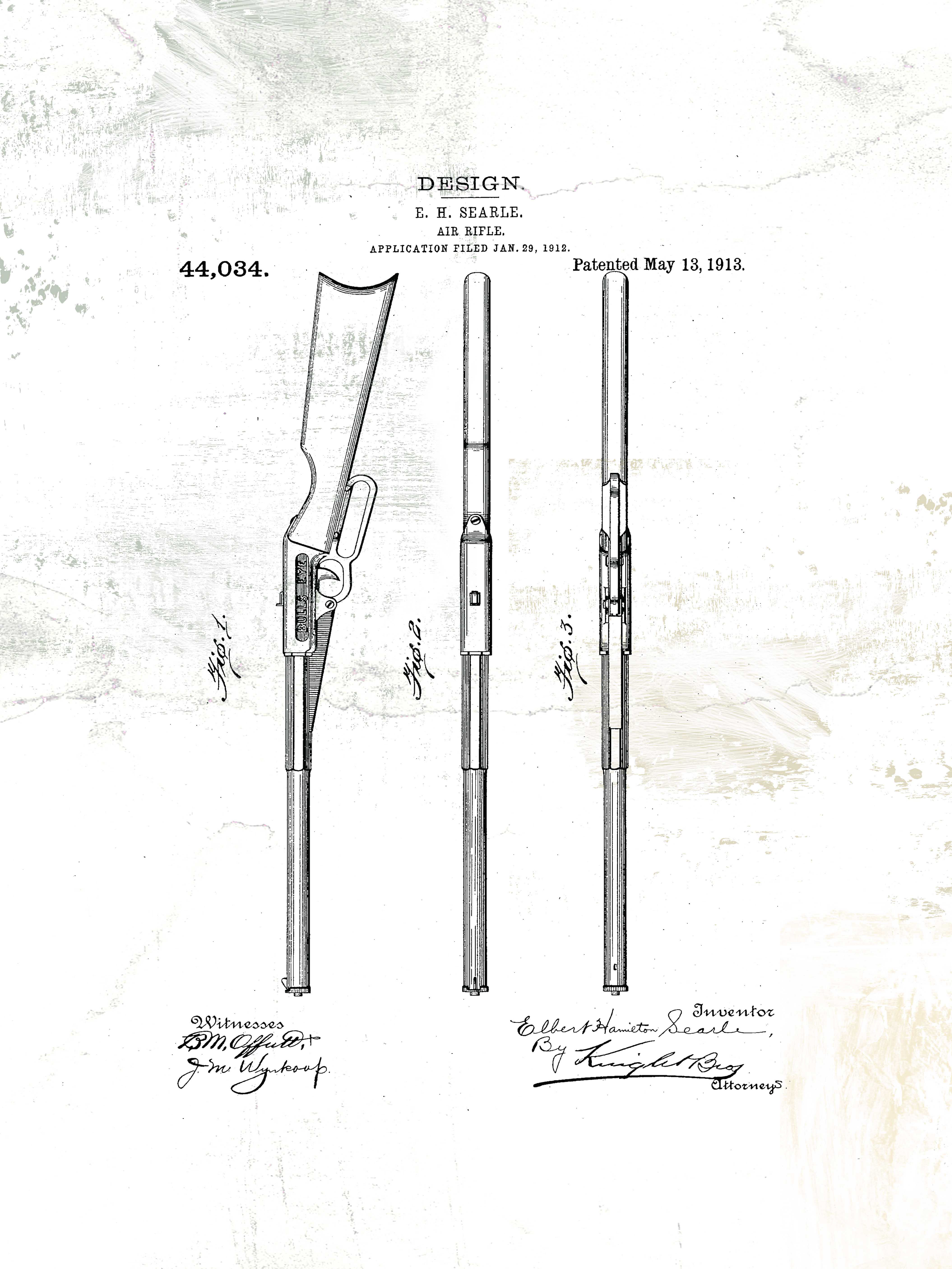 Williston Forge Patent Guns - Wrapped Canvas Print | Wayfair