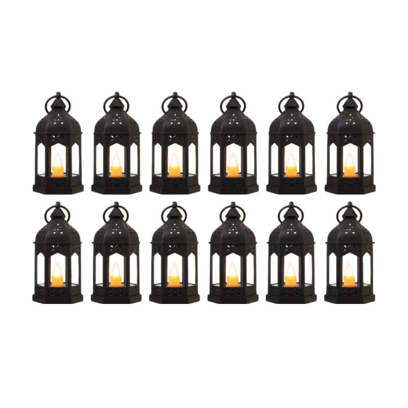 Dakota Fields 12Pcs Mini Lanterns with Small LED Candle | Wayfair