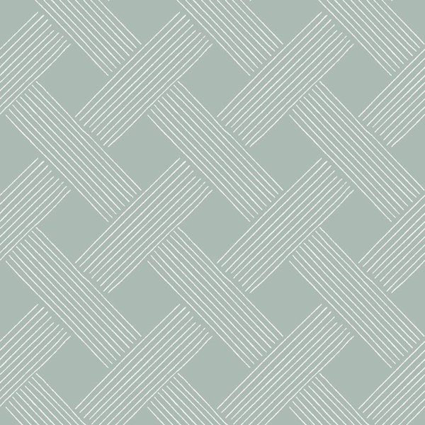 Mitchell Black SAMPLE-Lattice Weave 10' L x 25" W Wallpaper Tile ...