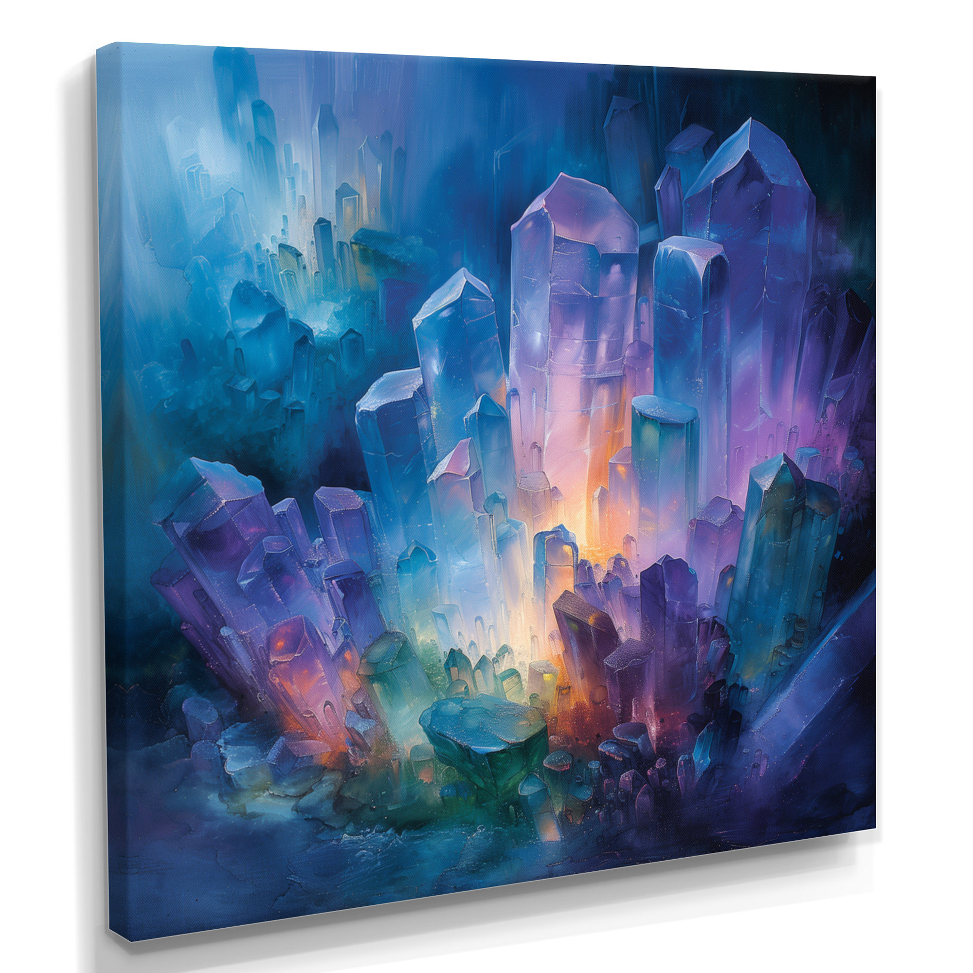 House of Hampton® Purple Blue Crystal Caves Explosion II - Spiritual ...