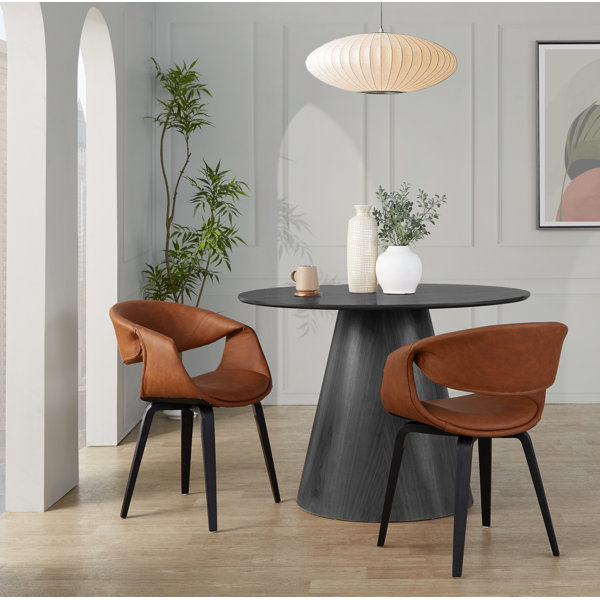 George Oliver Remi Upholstered Chair With Bent Wood Legs - Set Of 2 ...