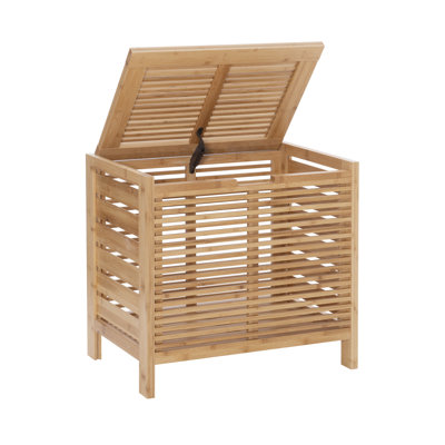 Dotted Line™ Ayden Solid Bamboo Wood Hamper & Reviews | Wayfair