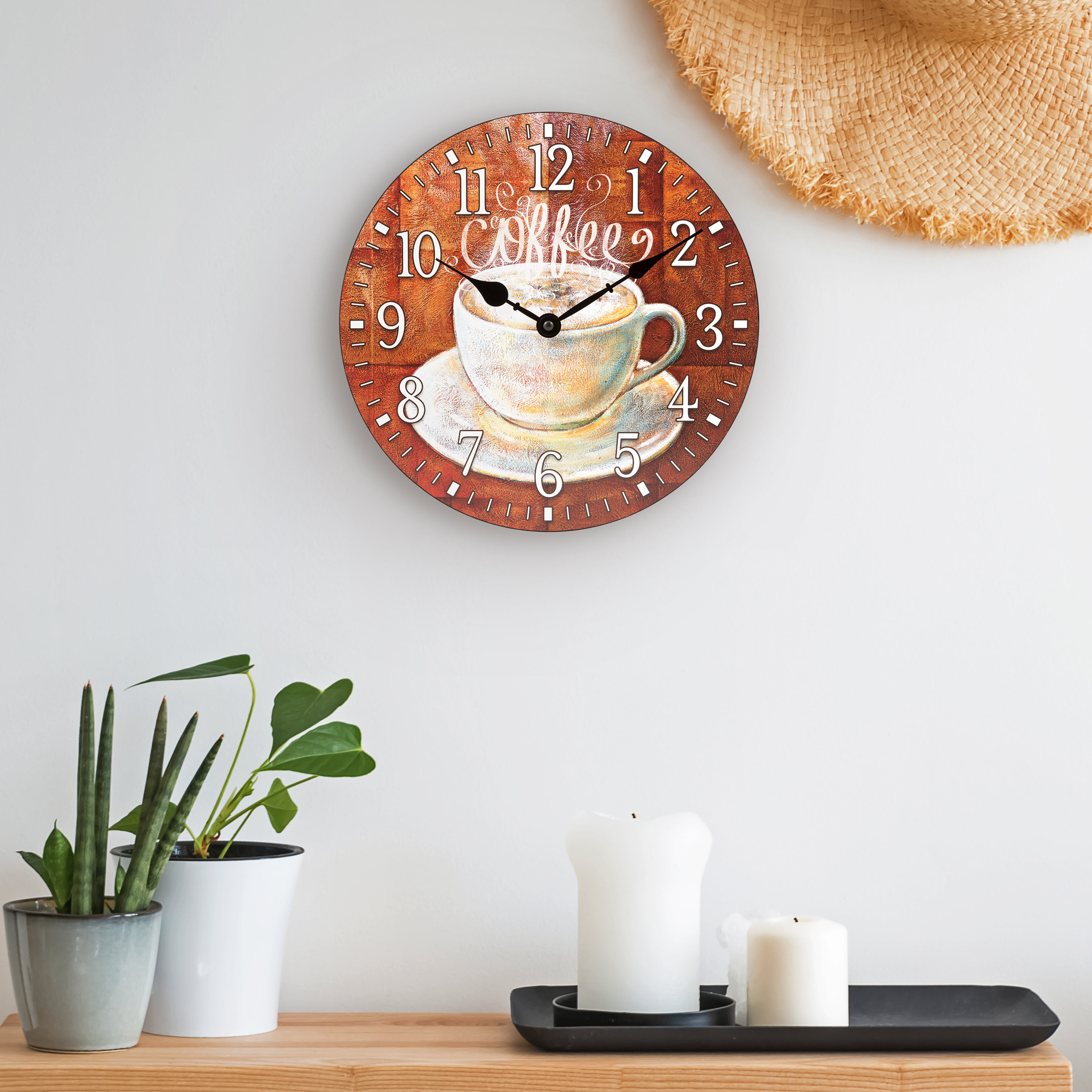Symple Stuff Wedgeworth 12" Coffee Quartz Wall Clock & Reviews ...