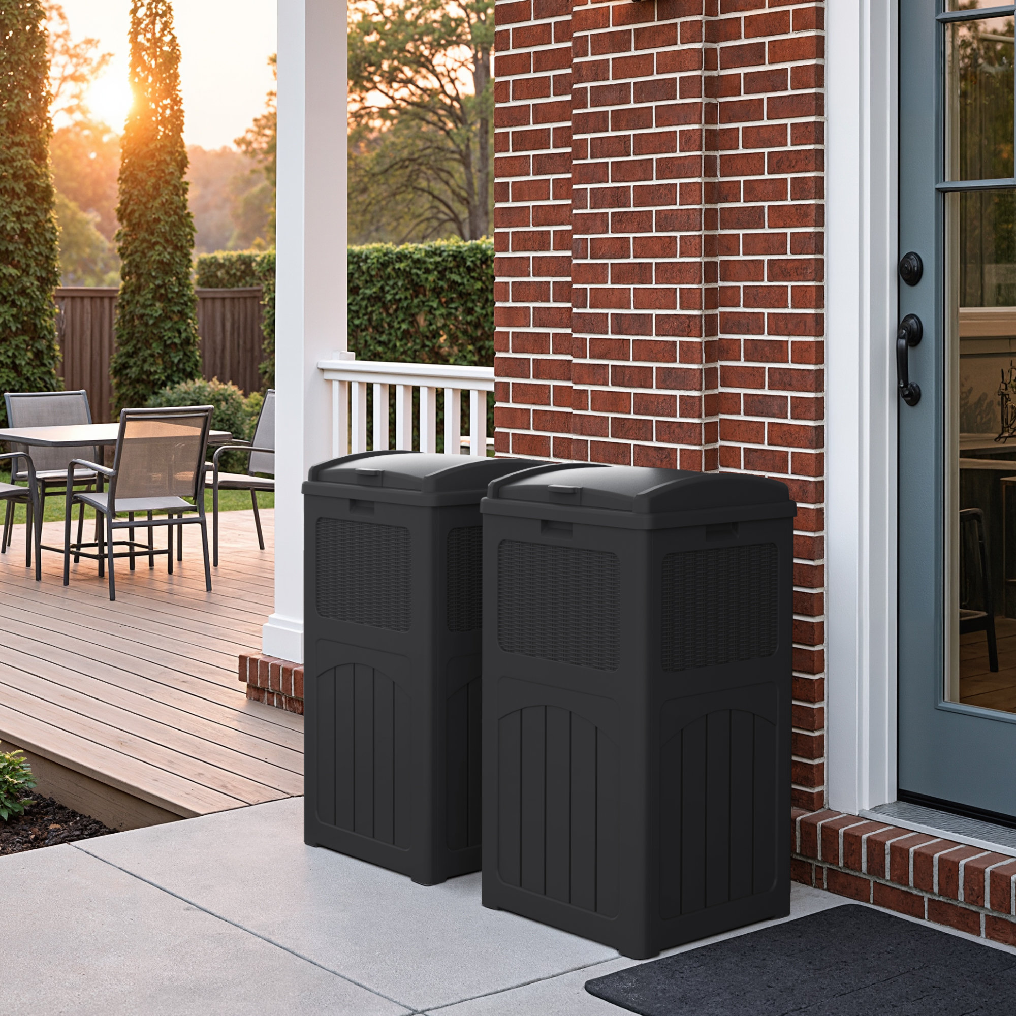 Devoko 33 Gallon Manual Lift Trash Hideaway Container - Wayfair Canada