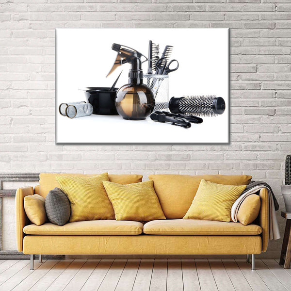 Ebern Designs Hair Salon Essentials Canvas Print | Wayfair