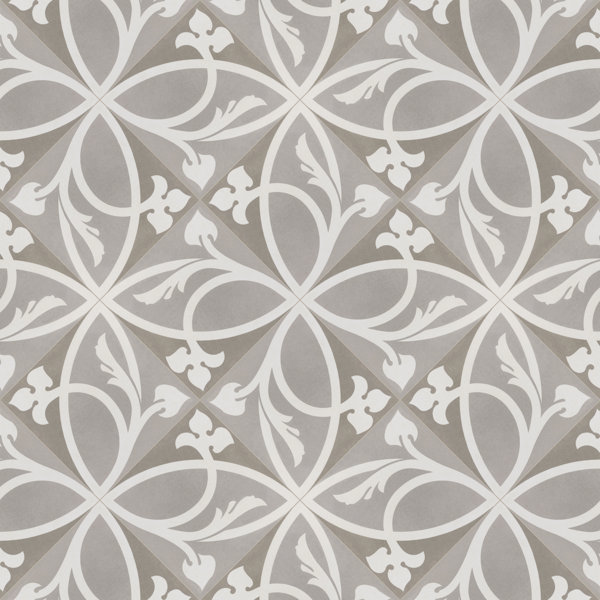 Merola Tile Caprice Taupe 8" x 8" Porcelain Patterned Wall & Floor Tile ...