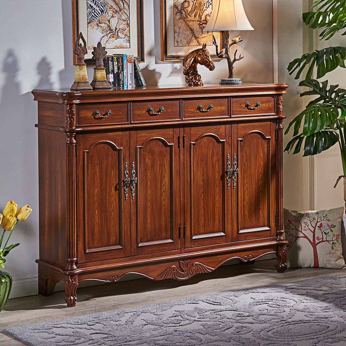 Licalilo Large Capacity Storage Cabinet with Classic Design | Wayfair