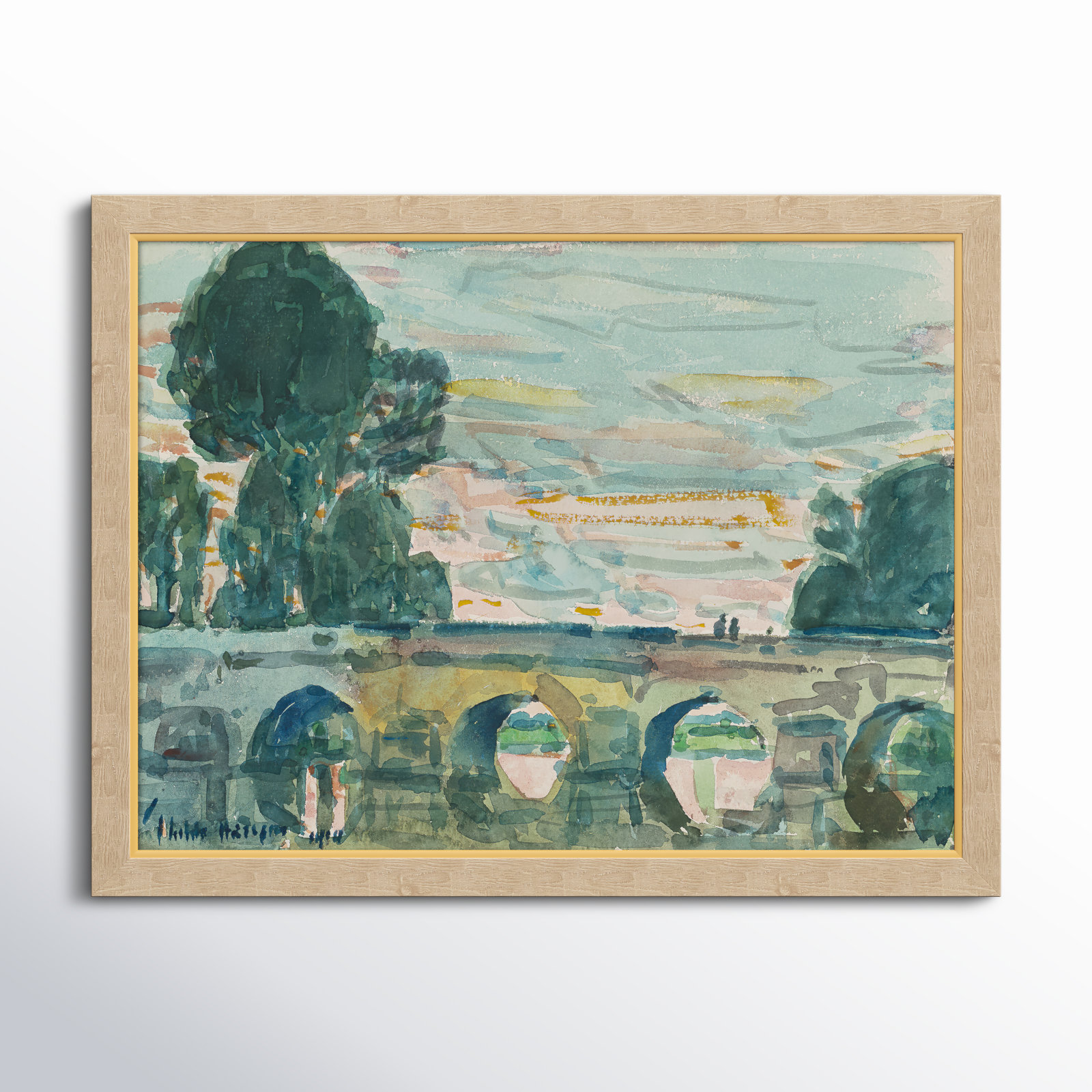 Birch Lane™ The Bridge at Grez - Picture Frame Painting on Paper ...