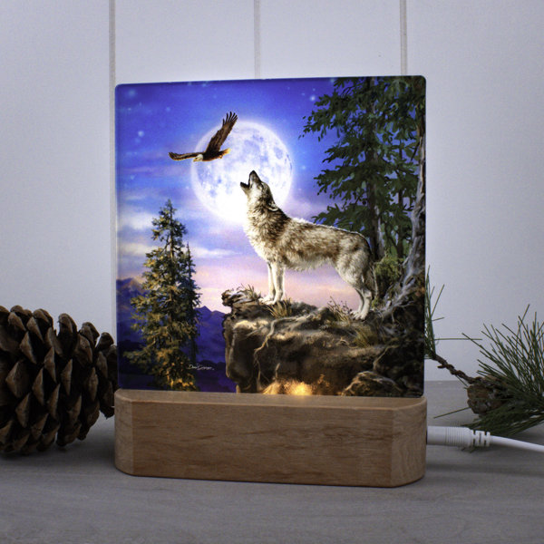 Glow Decor Wolf Moon Night Light | Wayfair