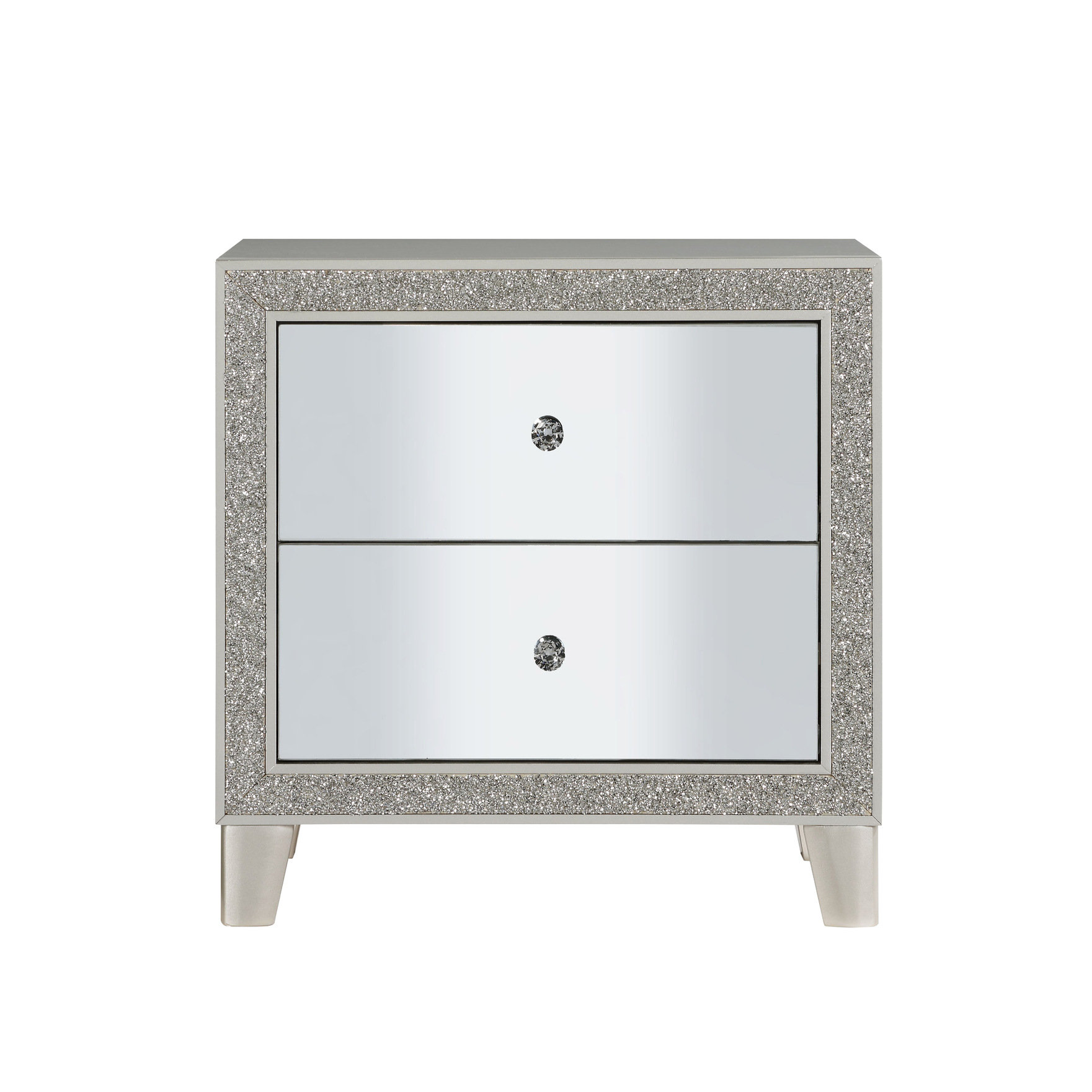 Lark Manor Champagne Coloured Nightstand With Spacious Storage And ...