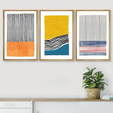 IDEA4WALL Abstract Vibrant Color Blocks " Pink Geometric Color Block ...