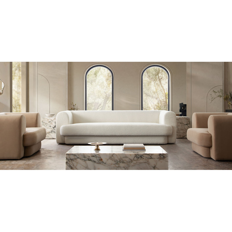Diamond Sofa Form 99'' Round Arm Sofa | Wayfair