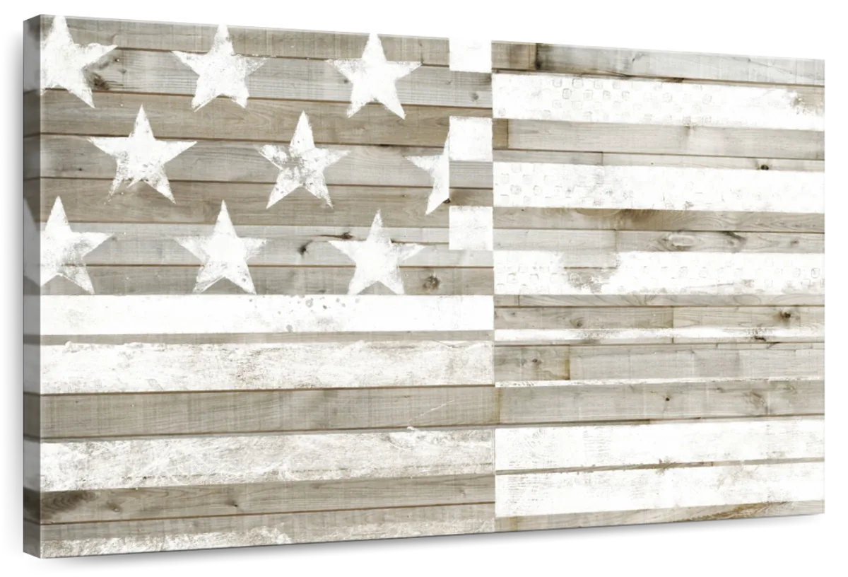 Ebern Designs Borges Rustic Americana Flag | Wayfair