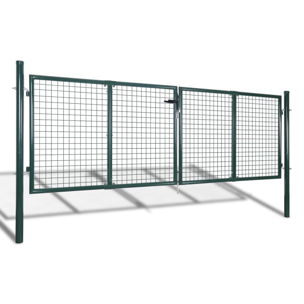 Arlmont & Co. Marchmain Dark Green Galvanized Steel Gate & Reviews ...