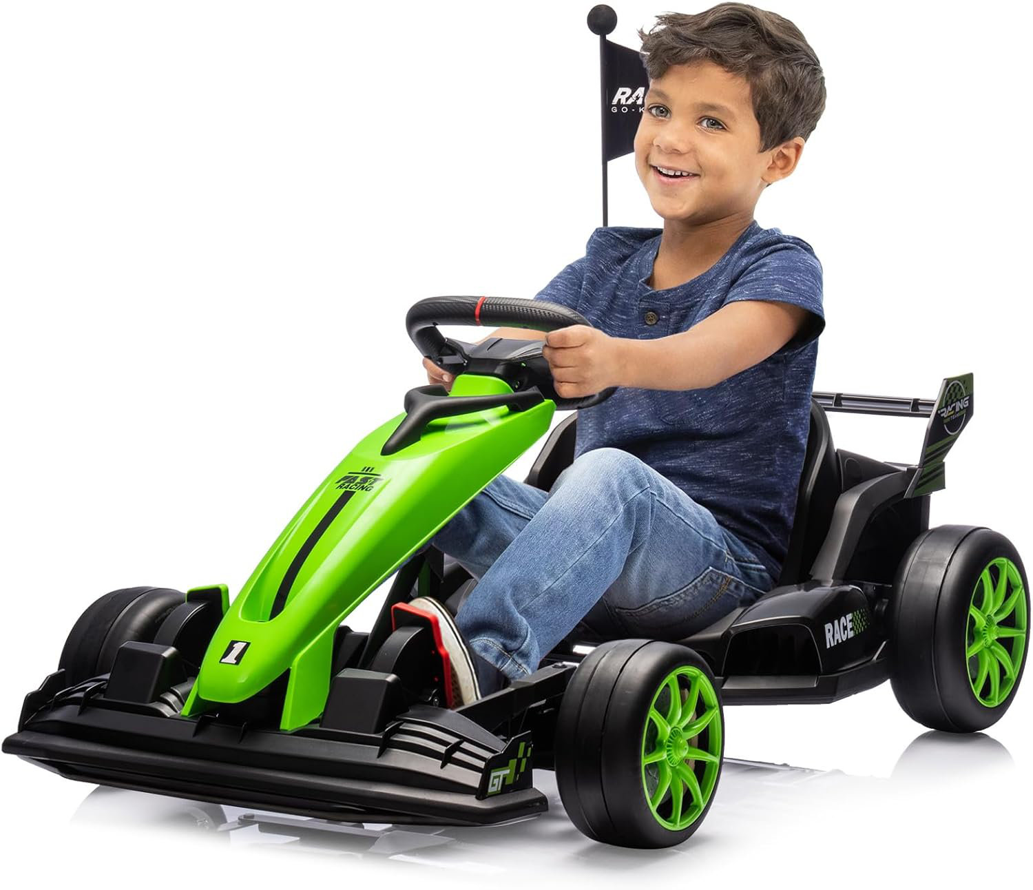 FDFK 24V Electric Drift Kart For Kids Ages 6-12,Seat &Variable Speed(8 ...