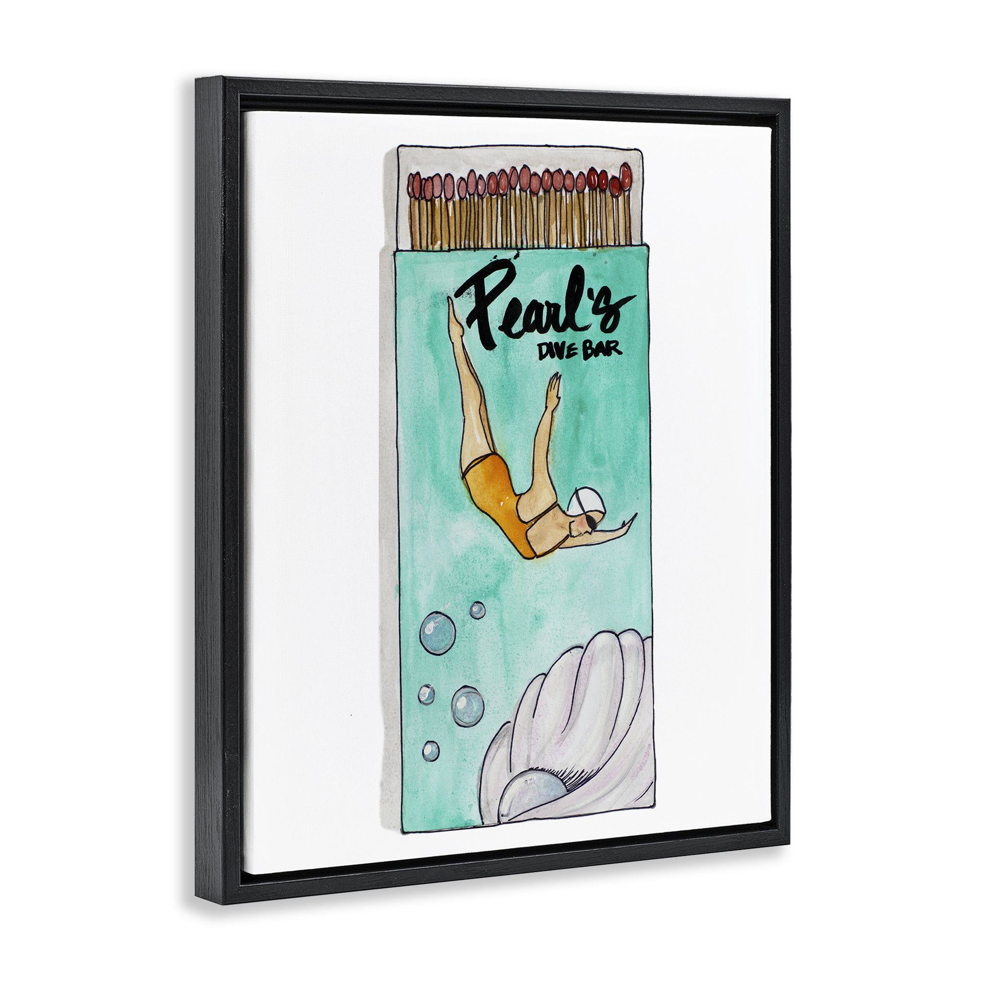 Latitude Run® Pearl Dive Matchbox Floating Frame, design by Nola James ...