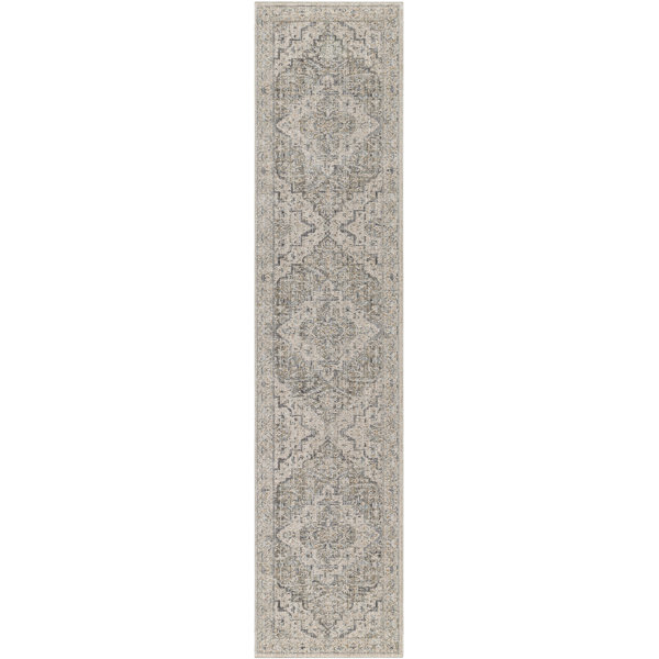 Canora Grey Rectangle Gazzo Oriental Power Loomed Area Rug in Gray/Tan ...