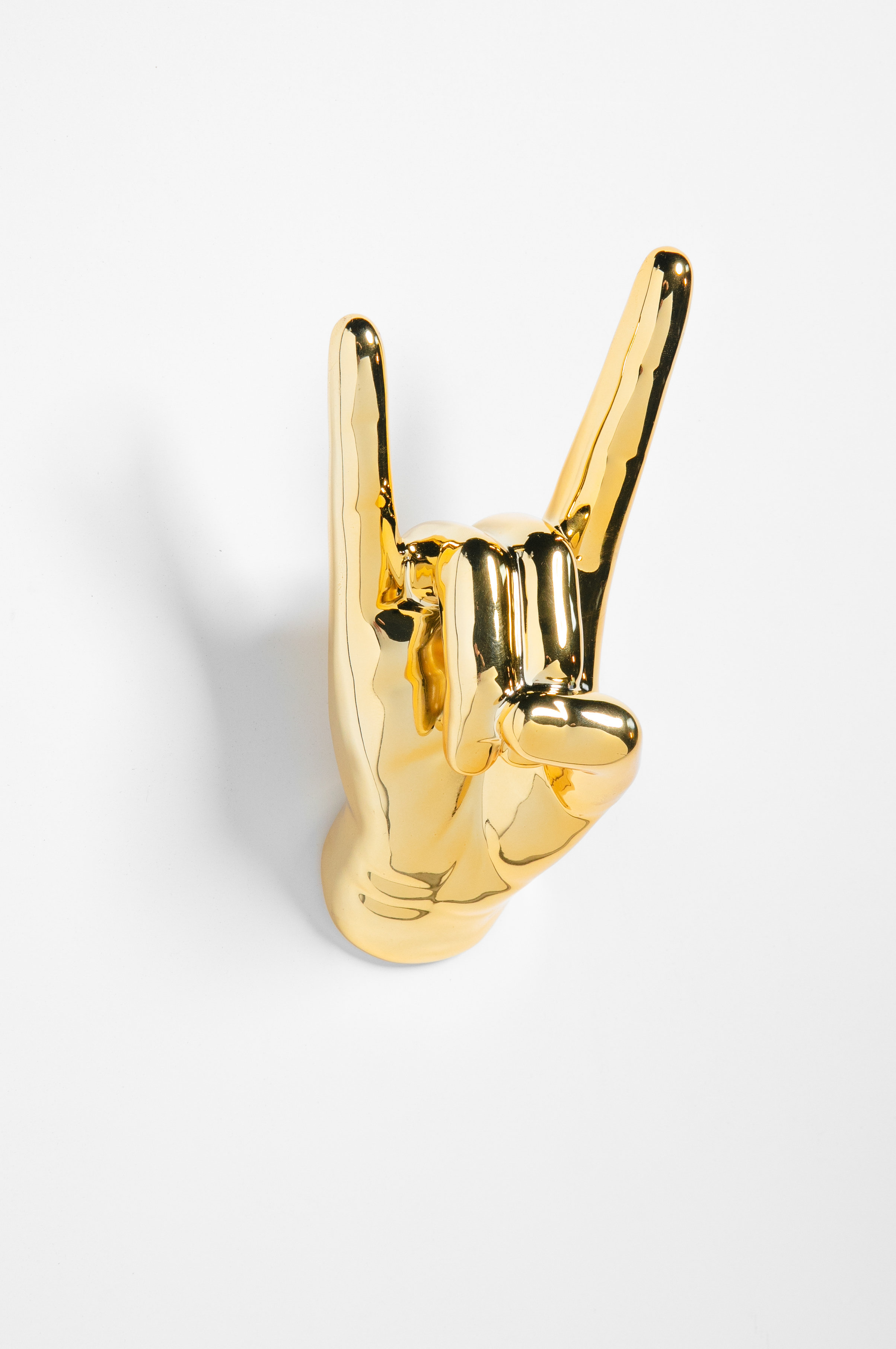 Orren Ellis Adeeb Gold Rock On Hand Wall Mount- 8.5" tall & Reviews ...