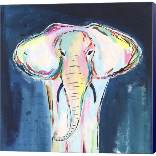 Bungalow Rose Tie Dye Elephant by Jennifer McCully - Wrapped Canvas ...