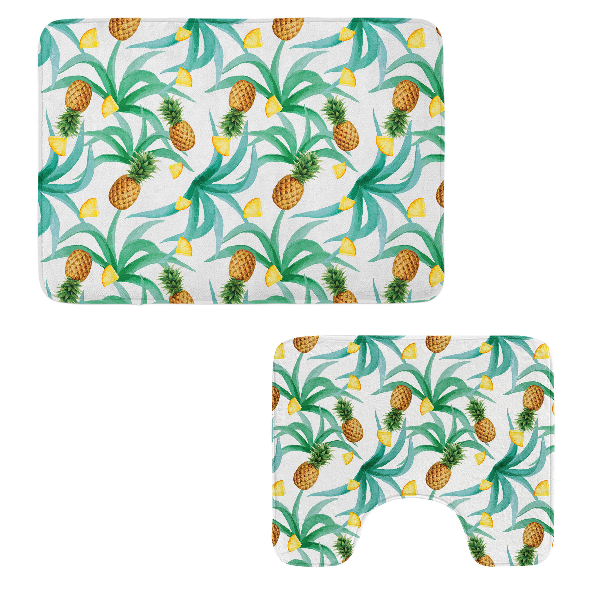 East Urban Home Hawaii Bathroom Rug Set 2 Pieces Rectangle & Contour ...