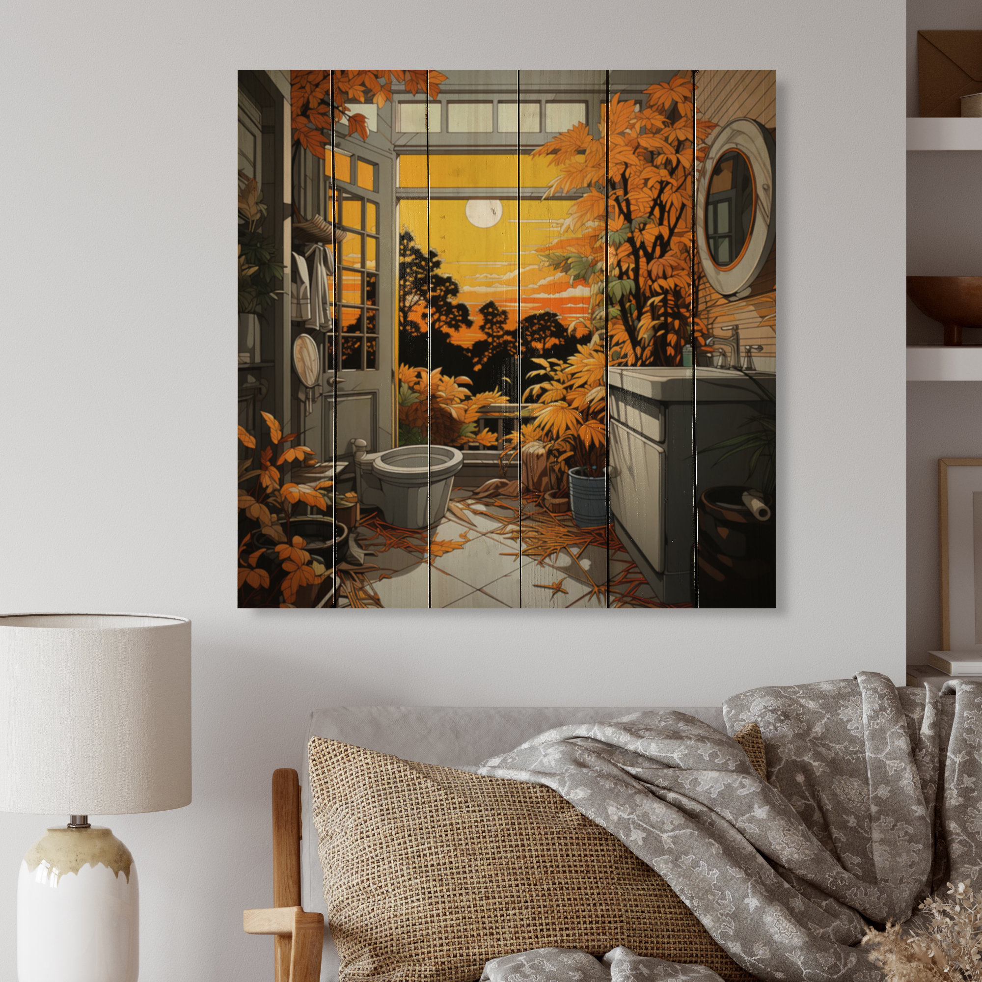 Red Barrel Studio Keeana Collage Laundry Room On Wood Print - Wayfair ...