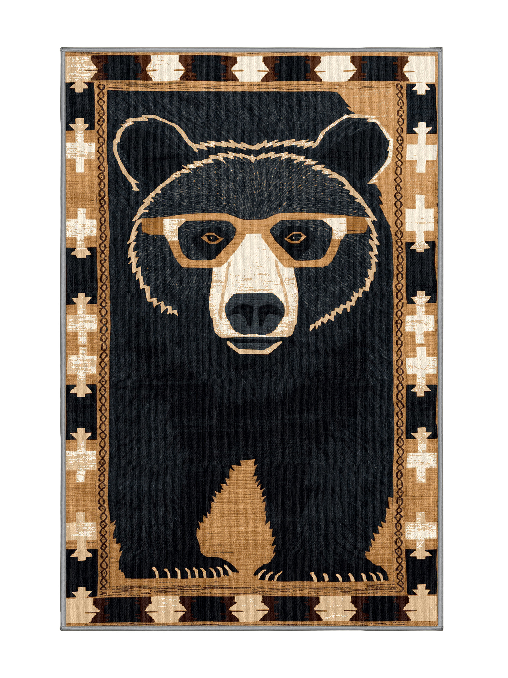 Dakota Fields Washable Spectacled Bear Wildlife Area Rug | Wayfair