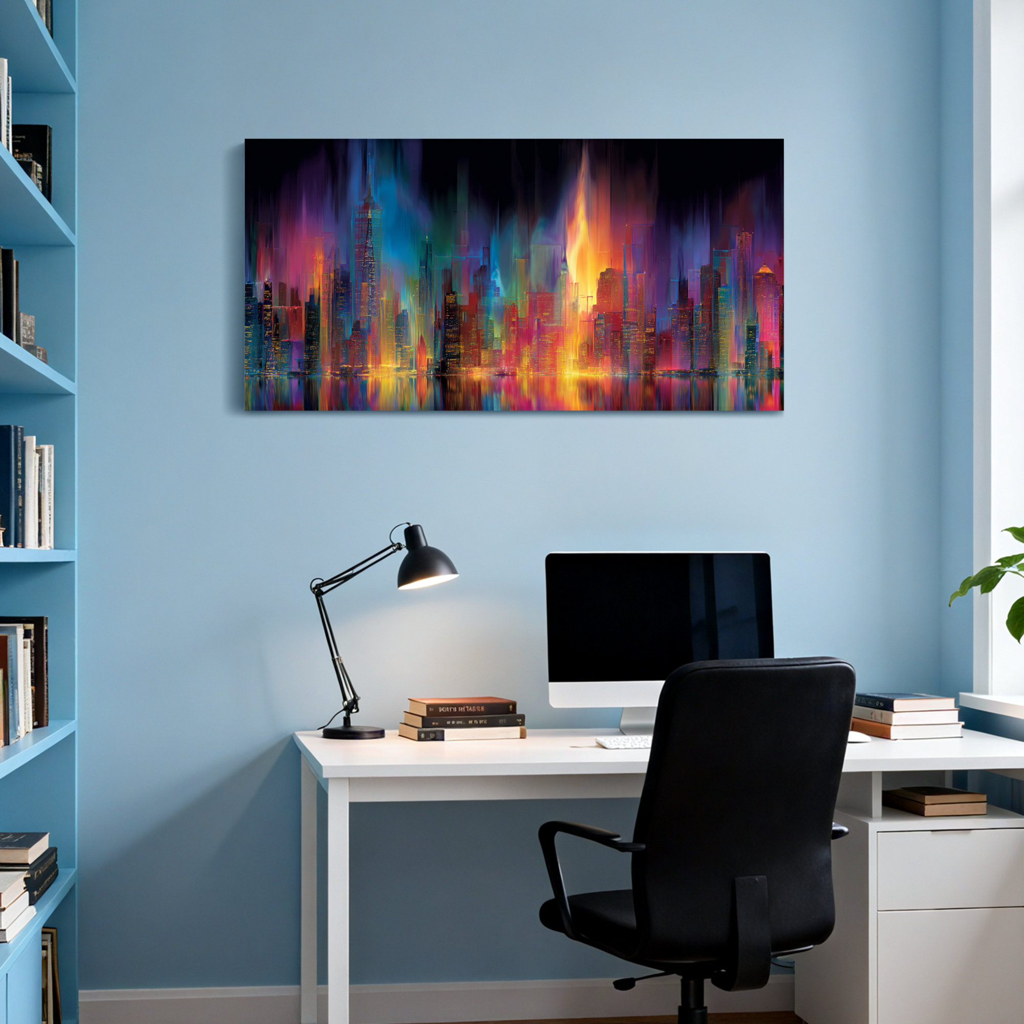 Red Barrel Studio® Scenic & Cityscapes Colorful Cityscape Abstract ...