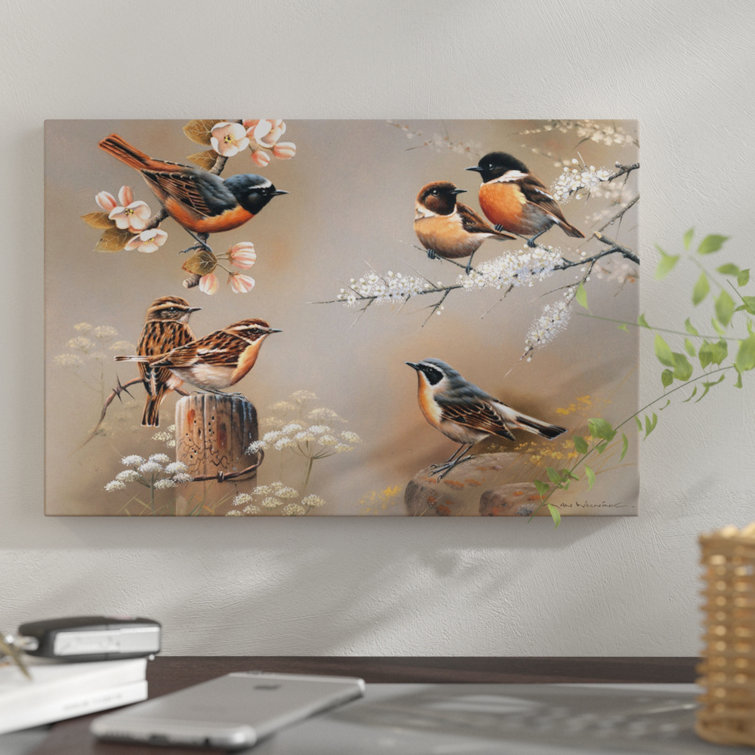 Bird Composition by Jan Weenink - Wrapped Canvas Graphic Art Print