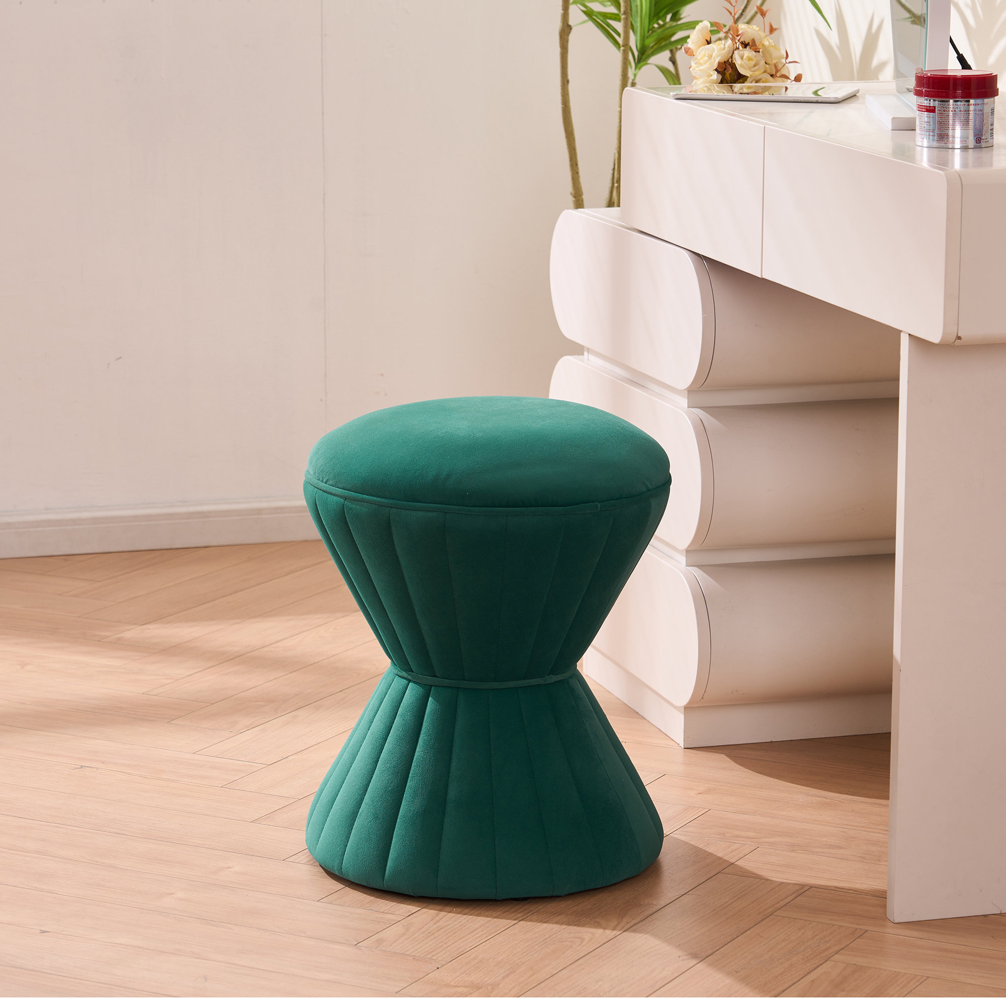 Mercer41 Tufted Accent Stool Vanity Ottoman - Wayfair Canada