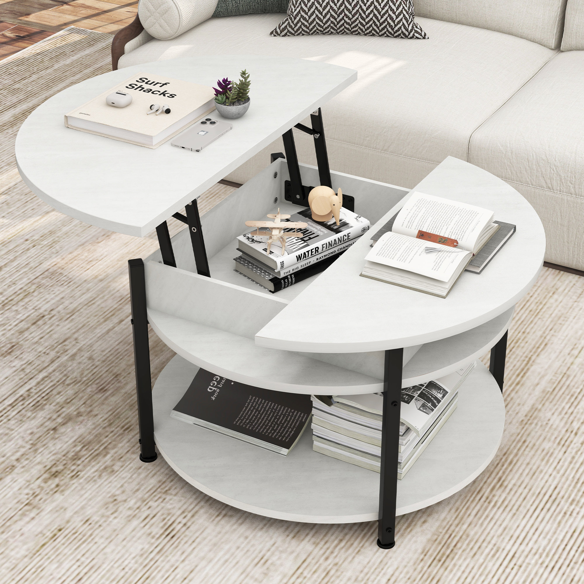 Mercer41 Round Lift Top Coffee Table With Storage & Reviews - Wayfair ...