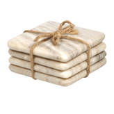 CounterArt Stoneware Square 4 Piece Coaster Set | Wayfair