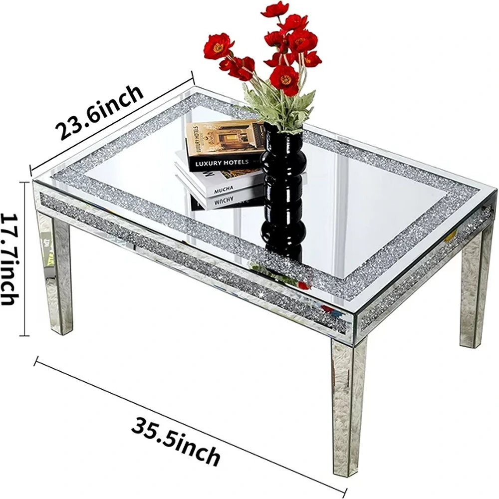 Mercer41 Amla Modern Mirrored Glass Coffee Table & Reviews | Wayfair