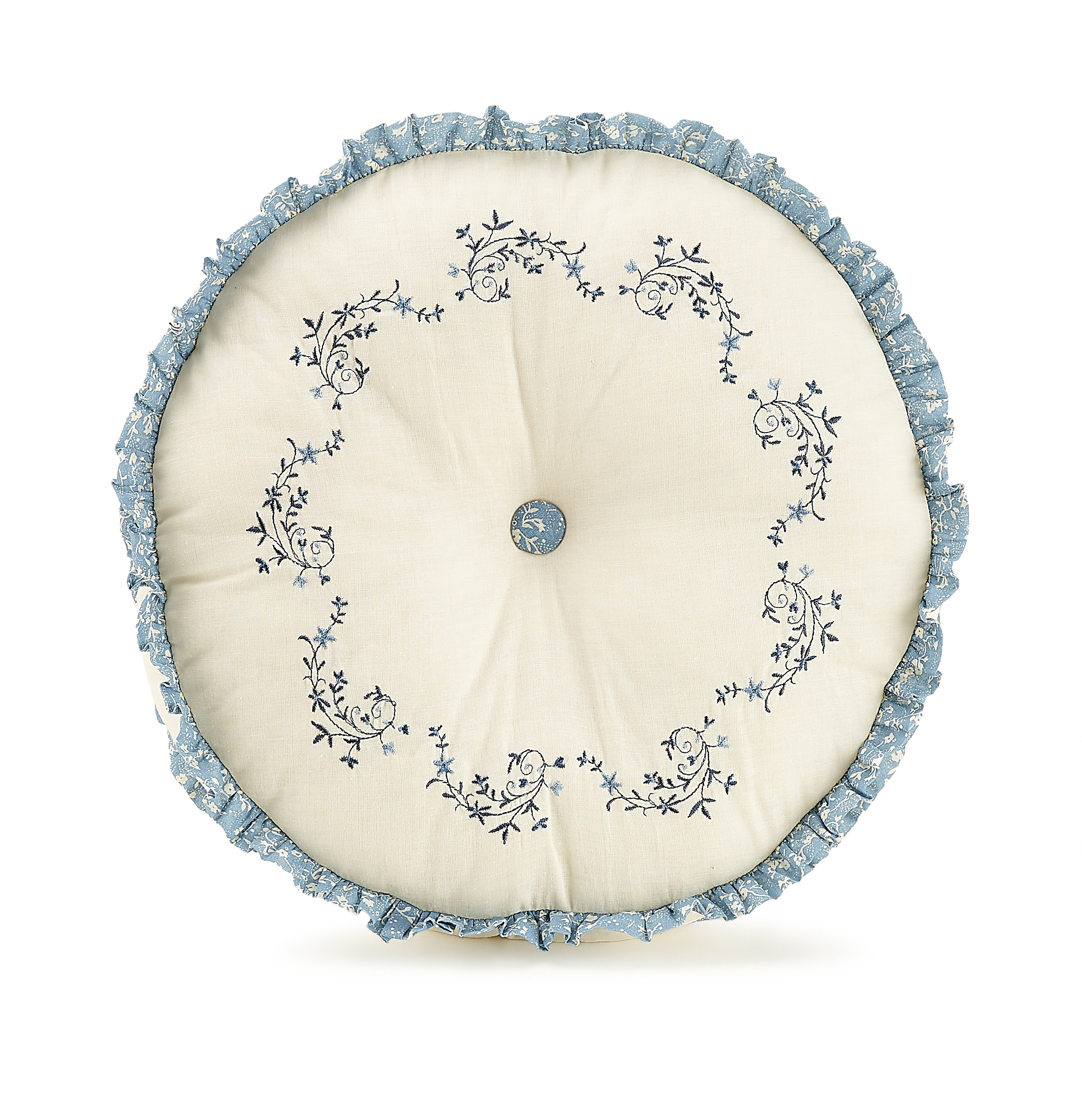 Modern Heirloom Simona Embroidered Round Throw Pillow & Reviews | Wayfair