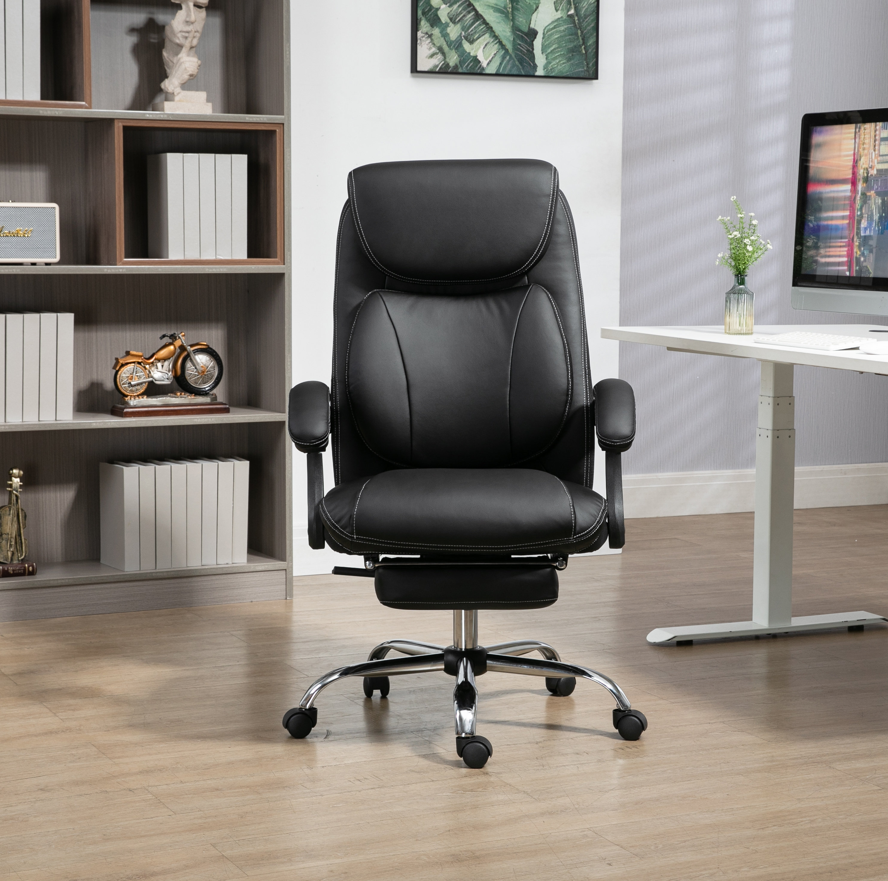 Latitude Run® Vegan Leather Computer Executive Chair With Adjustable ...