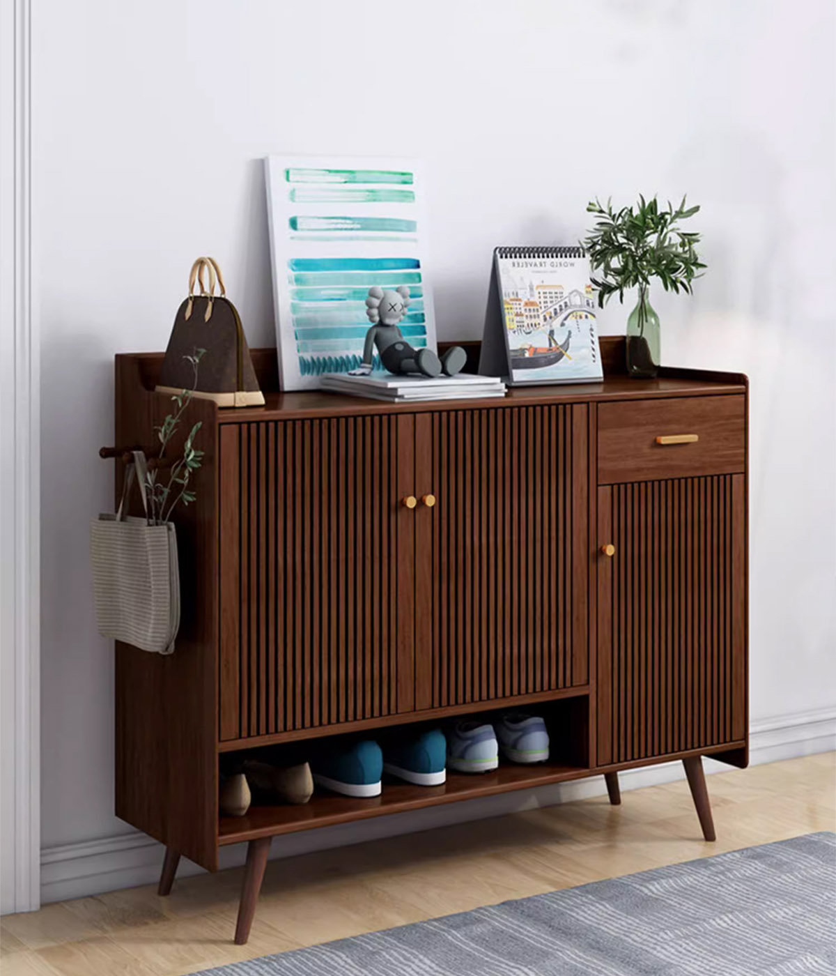 Rite Treasure 47.24" Rectangular Solid Wood Shoe Storage | Wayfair