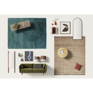 AllModern Mid Mod Shapes Framed On Paper Giclee Print | Wayfair