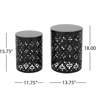 Ivy Bronx Metal S/2 End Tables, Modern Iron Cut Frame Design, Powder ...