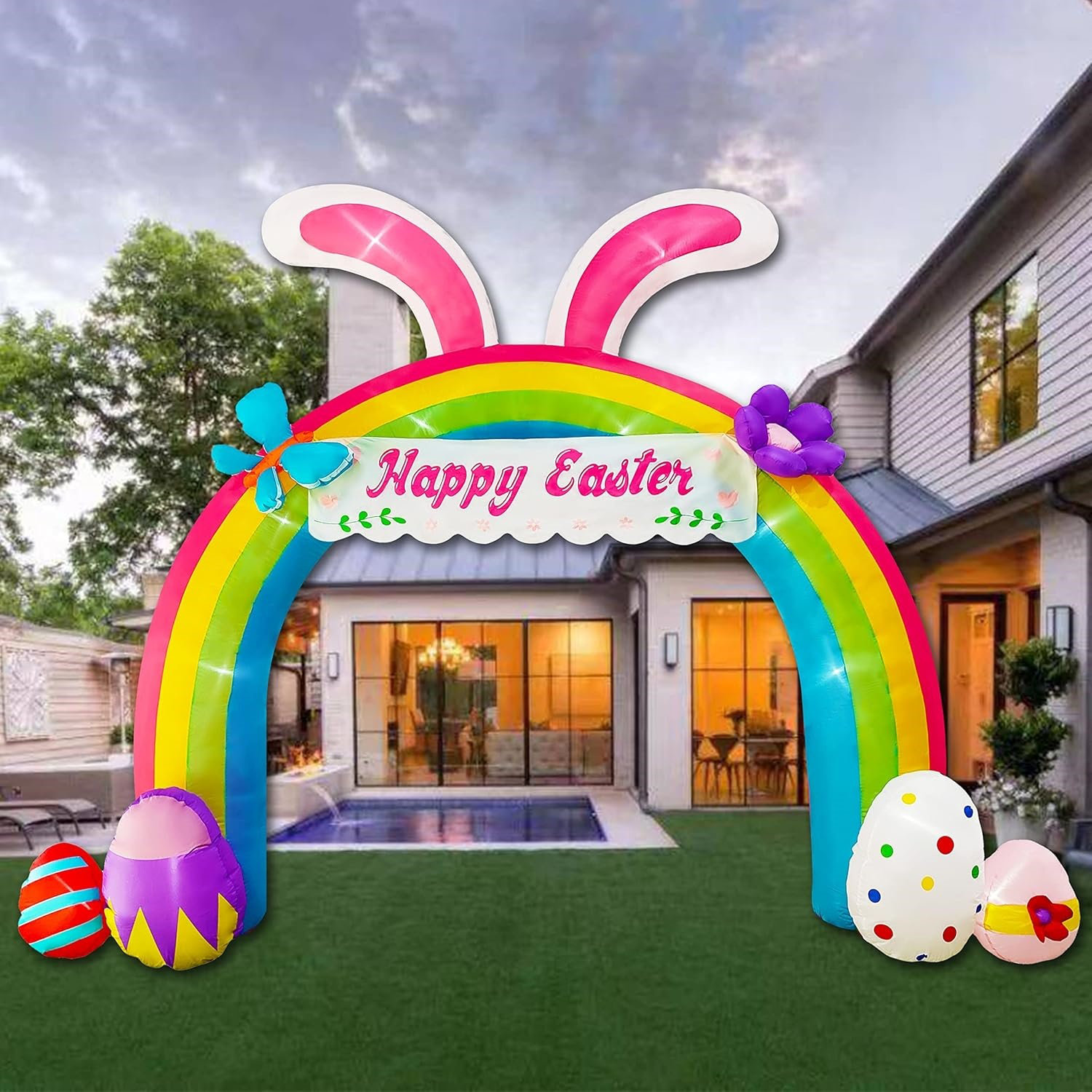 Ophelia & Co. 12Ft Eeaster Inflatable Archway Decors With Built-In LED ...