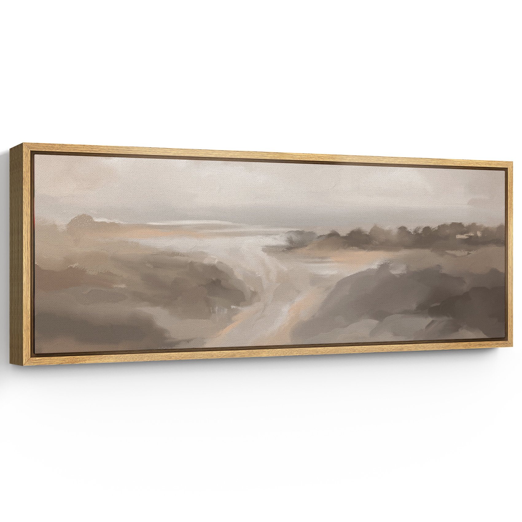 IDEA4WALL Tan Brown Abstract Landscape Artwork, Neutral Wall Pictures ...