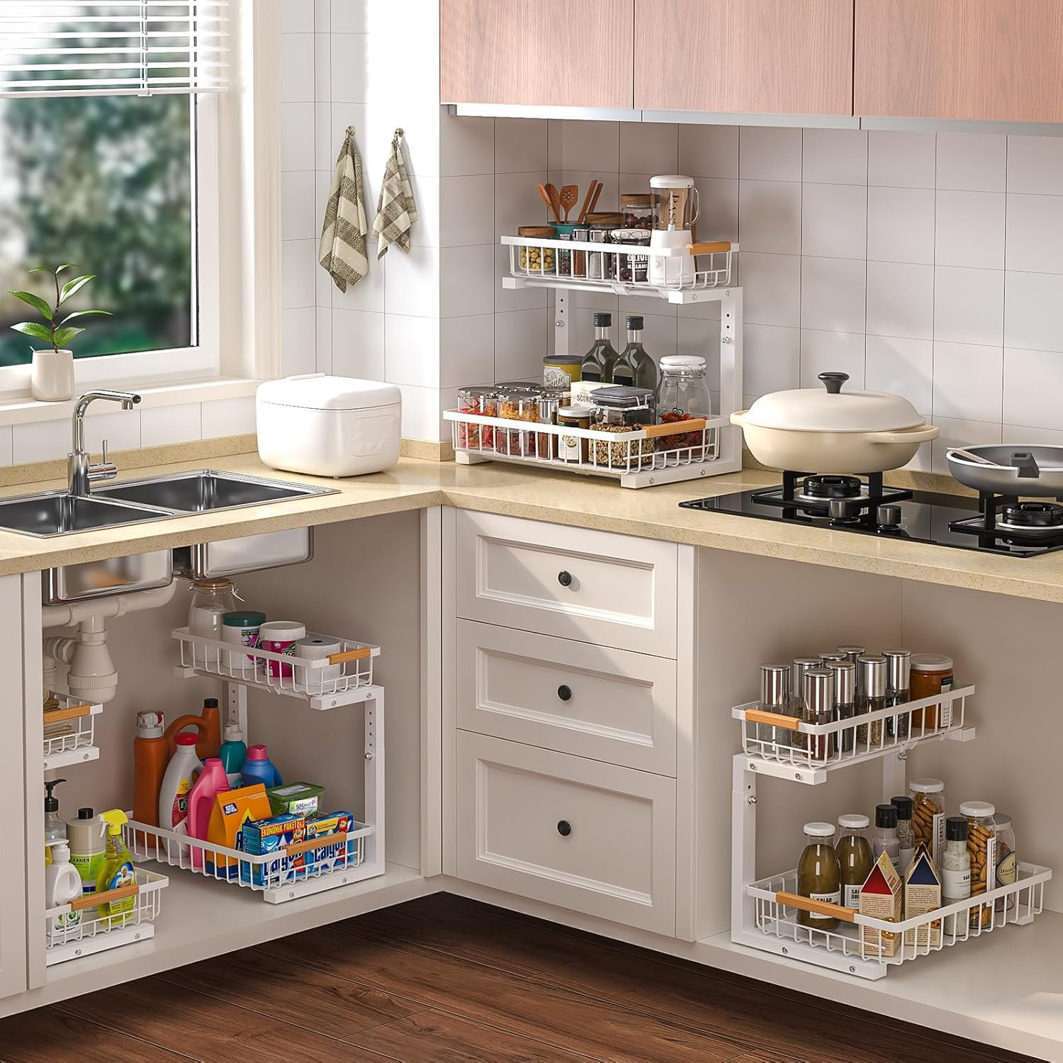 under sink shelf riser
