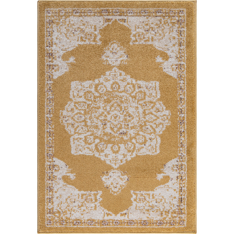Bungalow Rose Whitwell Performance Gold Rug & Reviews | Wayfair