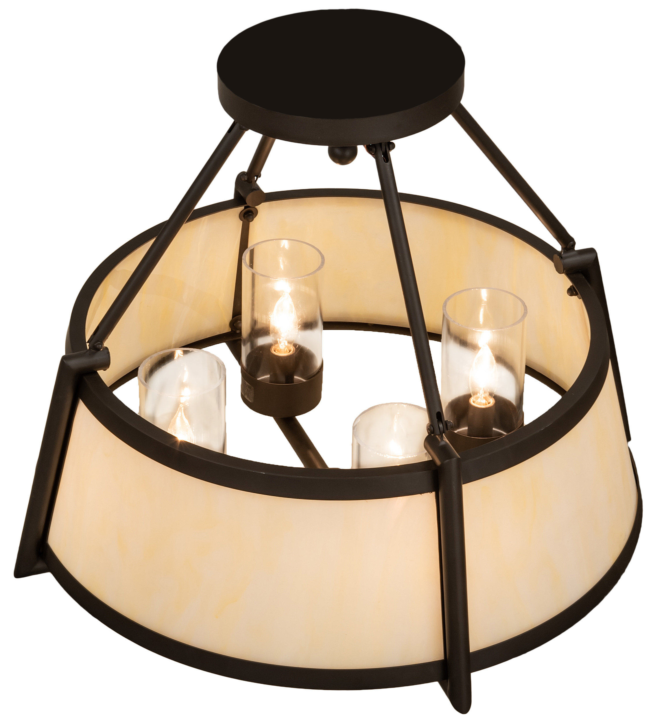 Meyda Lighting Cilindro Lucy 4-Light 24" Semi Flush Mount | Wayfair