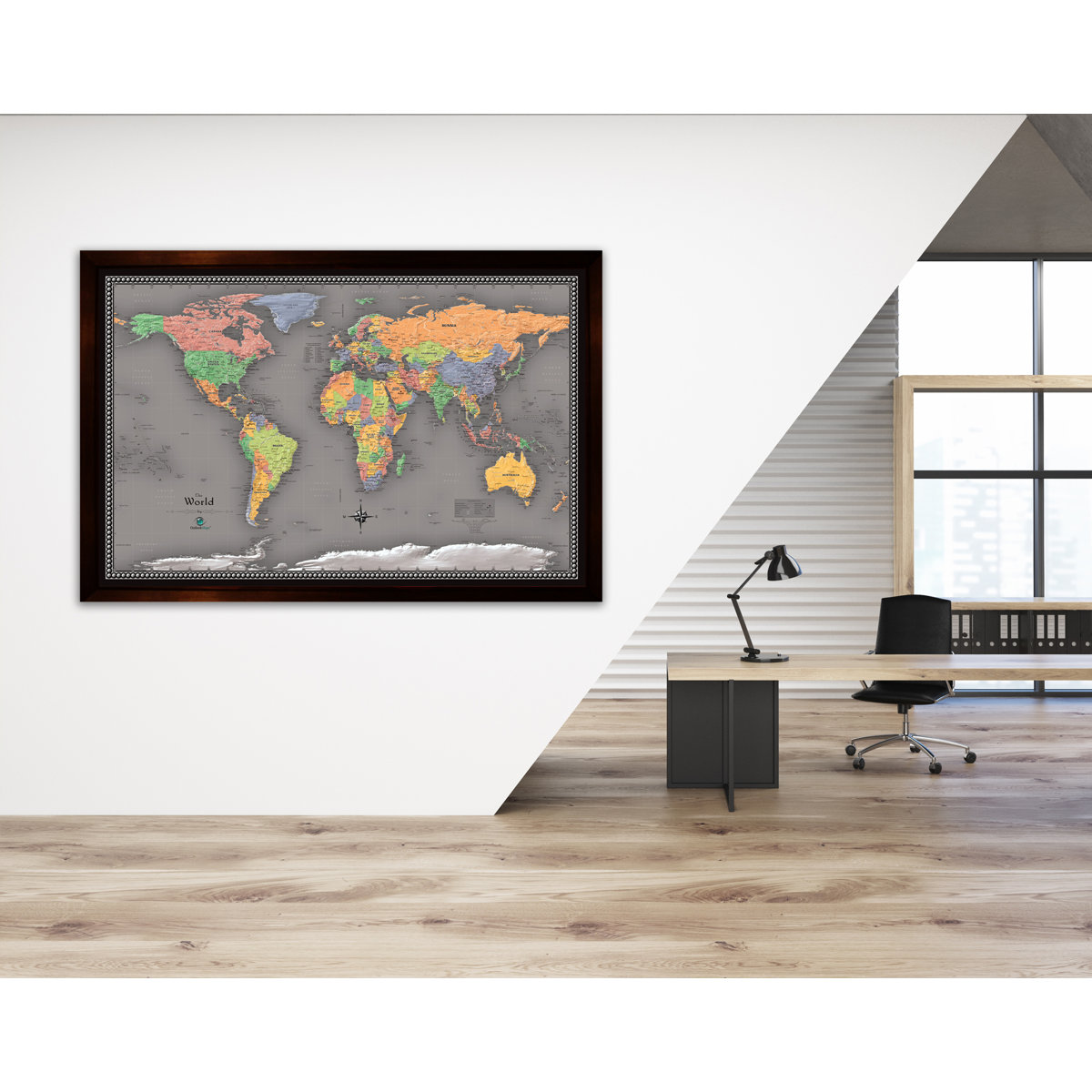 Home Magnetics Framed Magnetic Travel World Map & Reviews | Wayfair