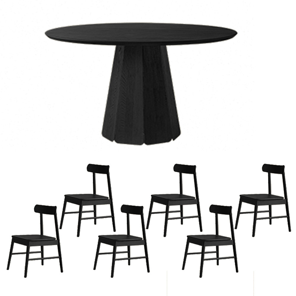 Beicang Home Carbonized ash dining table set - Wayfair Canada