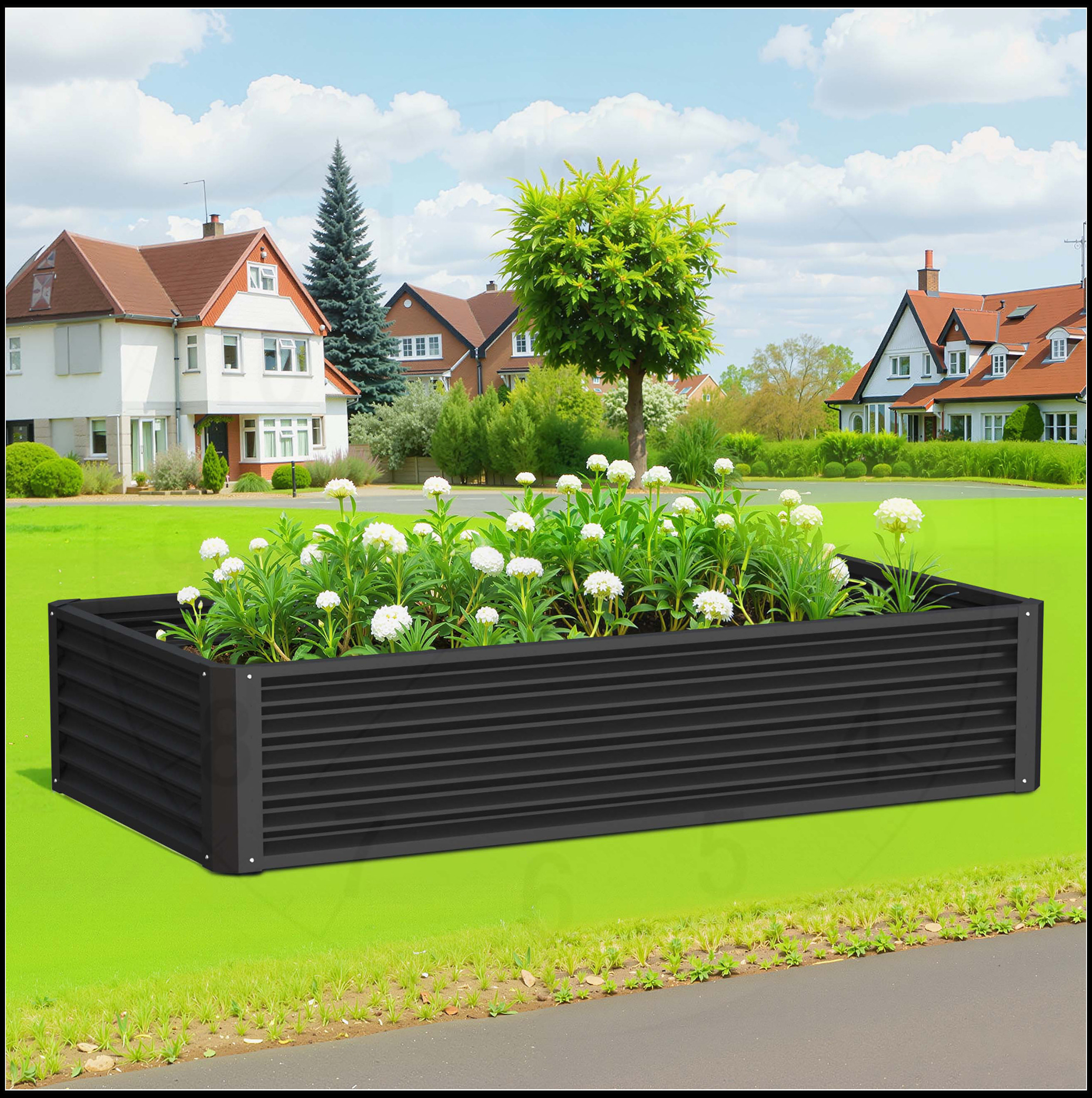 Arlmont & Co. Rectangular Galvanized Raised Garden Beds | Wayfair